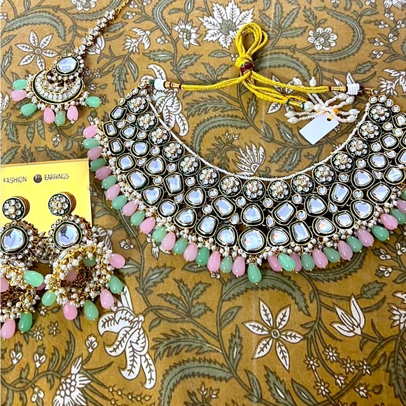 Jewelry | Heavy Necklace Kundan Set Indian | Poshmark